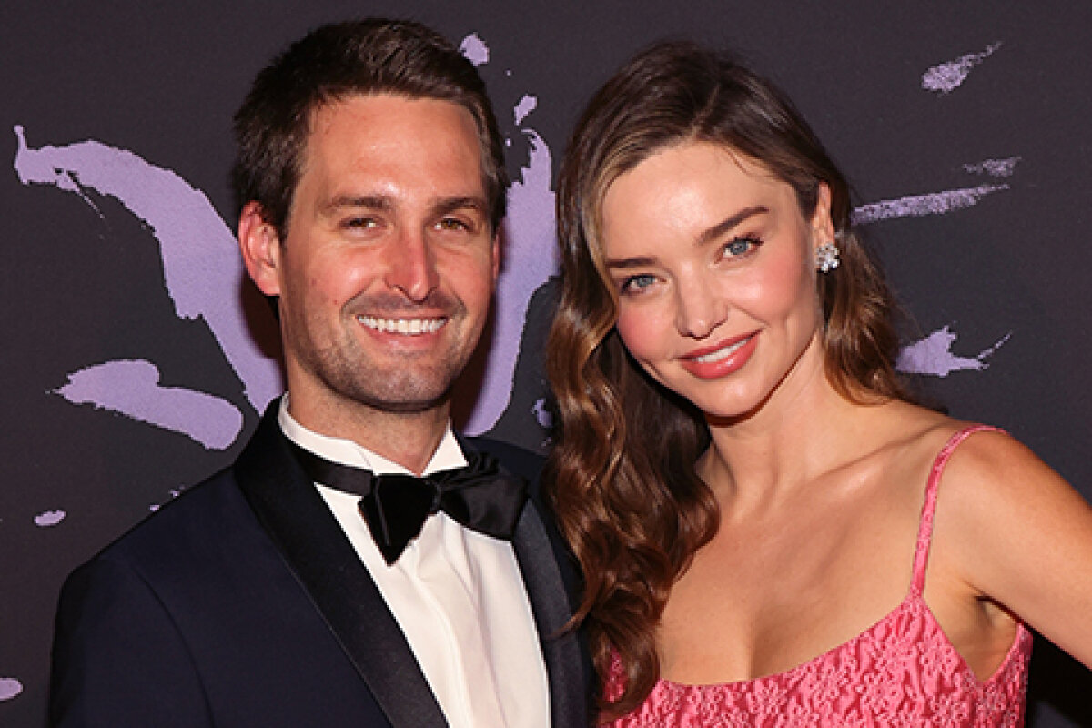 Miranda Kerr and Evan Spiegel attended a charity event in Los Angeles ...