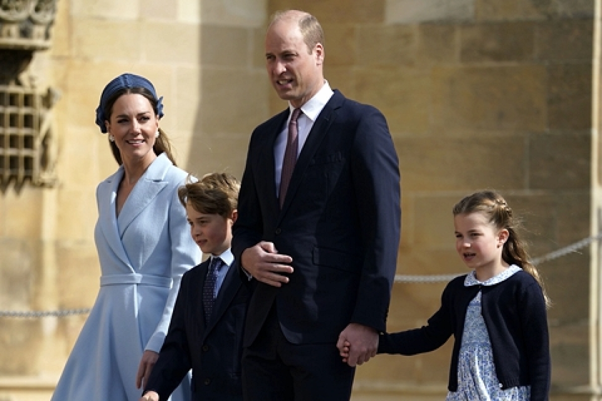 The Dukes of Cambridge attended the Easter Service together with their ...