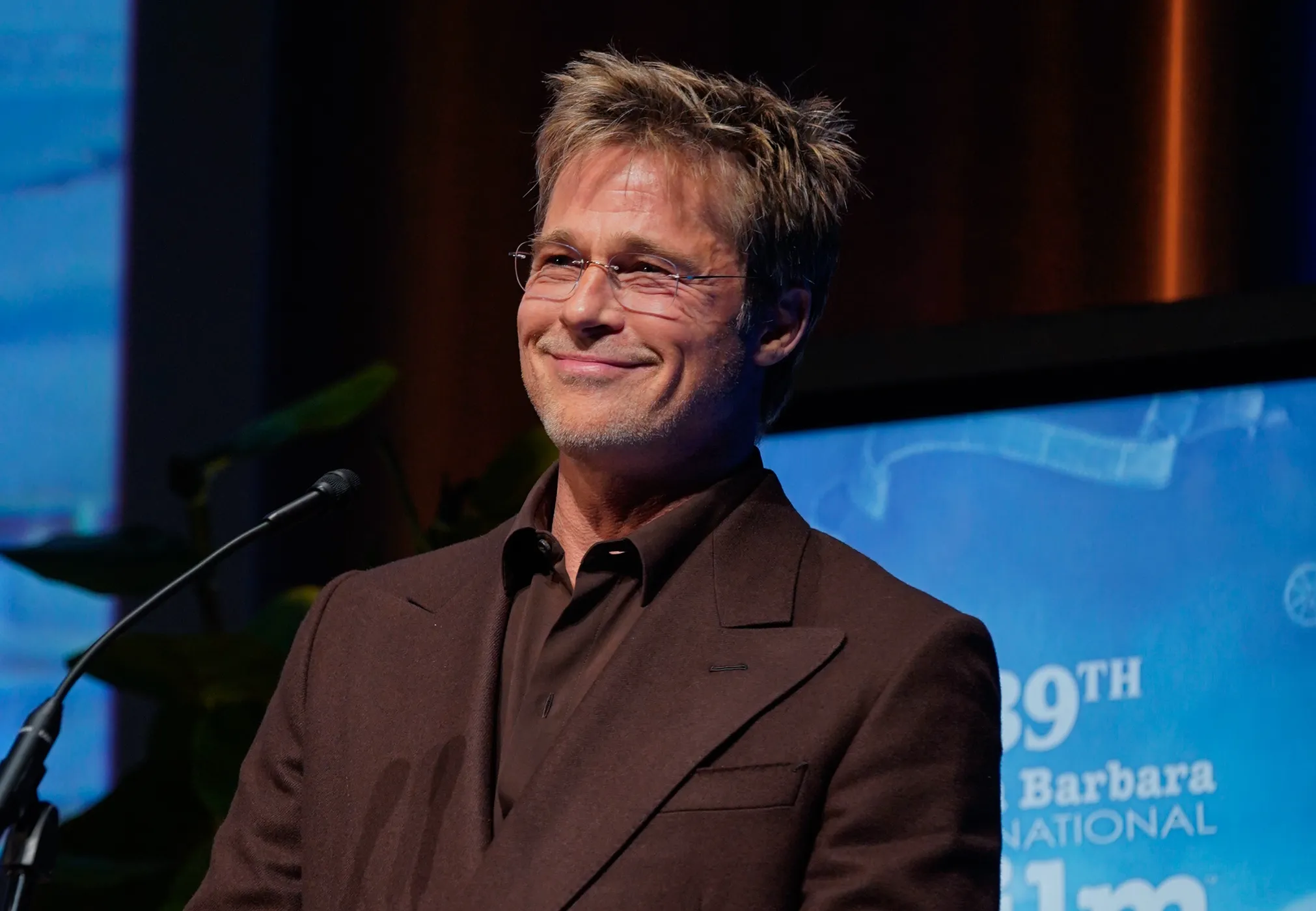 "Brad Pitt attended the Santa Barbara Film Festival with Ines de Ramon ...