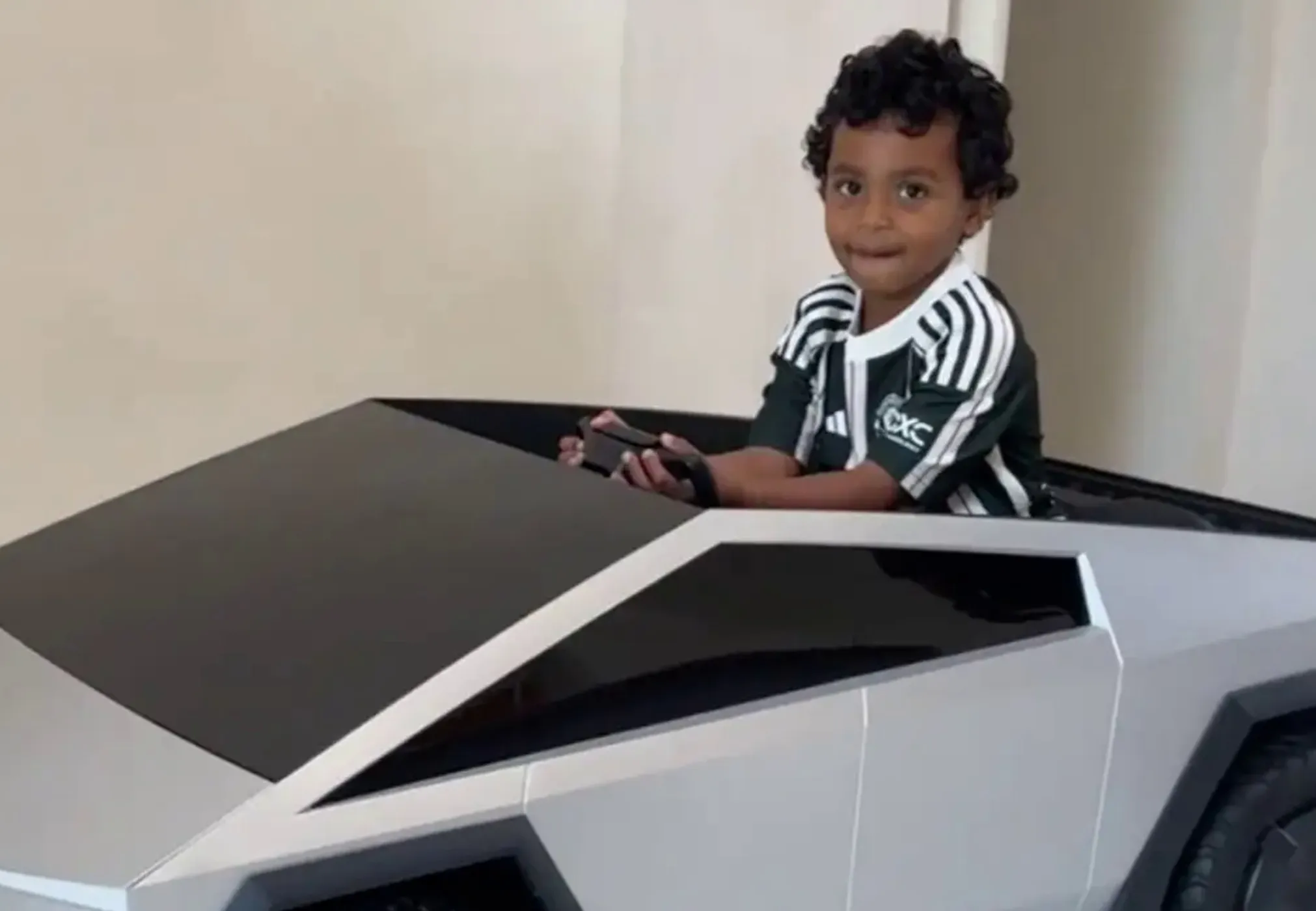 Kris Jenner gave her grandson a toy Tesla car for his birthday for one ...