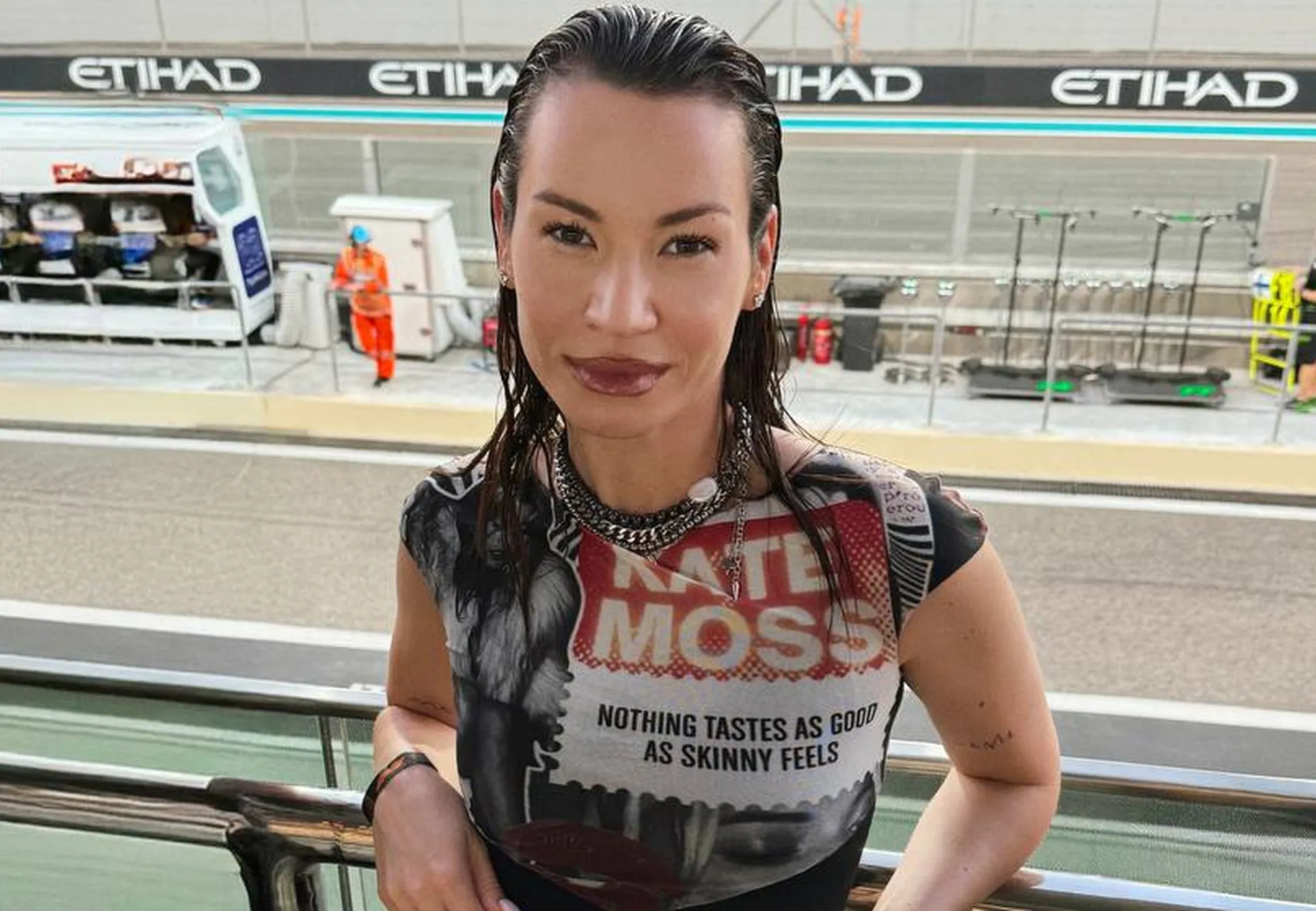 Ida Galich visited Formula 1 and met Jason Statham - MustHub