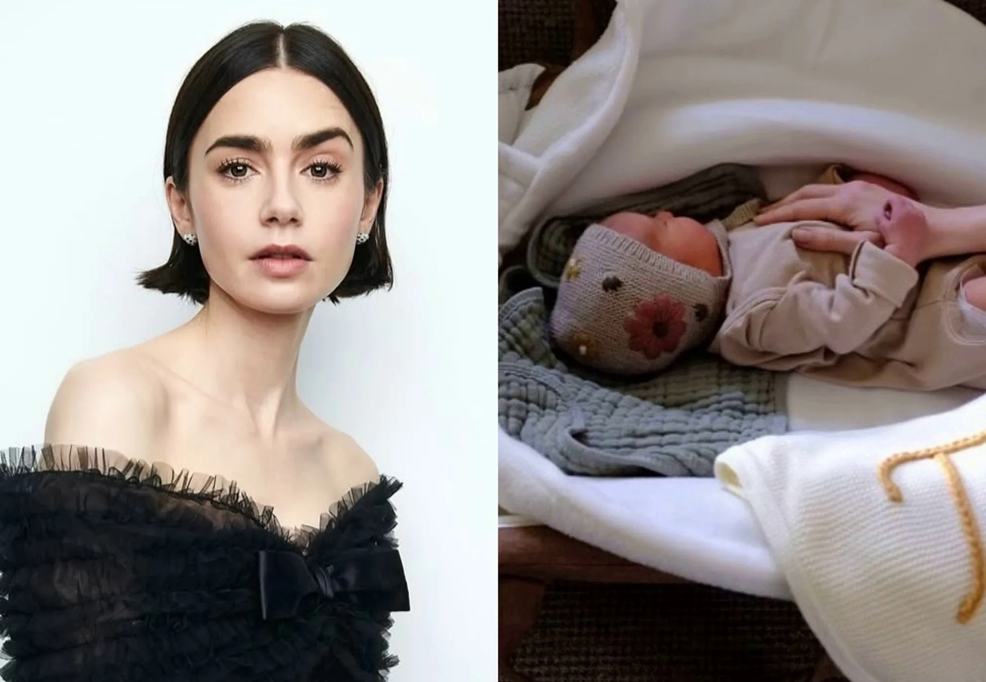 Emily in Paris star Lily Collins has given birth to her first child via ...